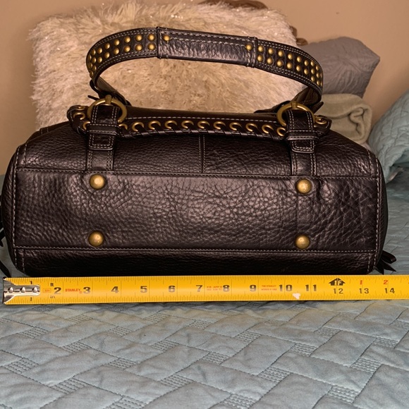 Coach | Bags | Coach Studded Black Leather Purse | Poshmark